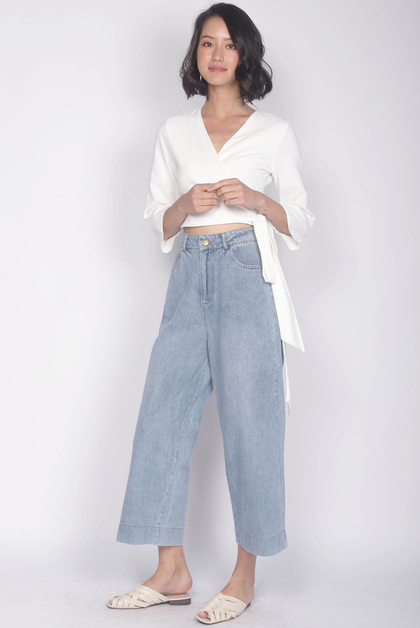 Batty Denim Culottes In Light Wash – The Design Closets
